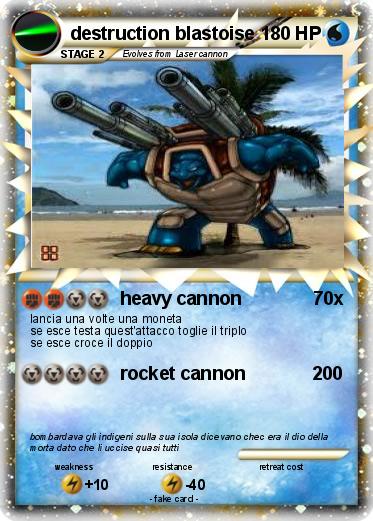 Pokémon destruction blastoise - heavy cannon 70x - My Pokemon Card