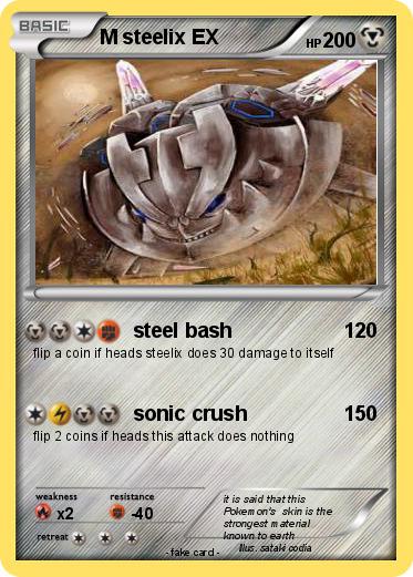 Pokémon M steelix EX 9 9 - steel bash - My Pokemon Card