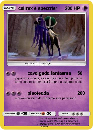 Pokémon calirex e spectrier - cavalgada fantasma - My Pokemon Card