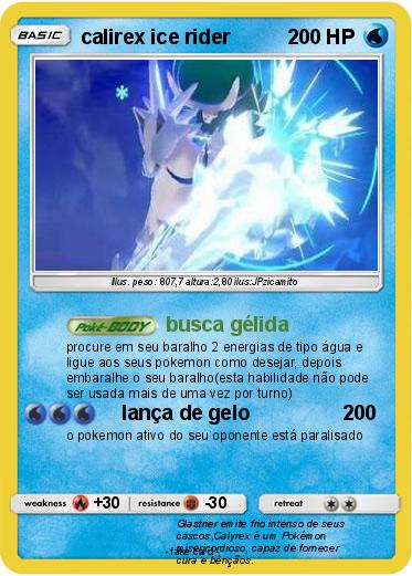 Pokémon calirex ice rider - busca gélida - My Pokemon Card
