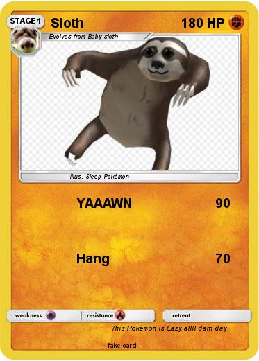 Pokémon Sloth 166 166 - YAAAWN - My Pokemon Card