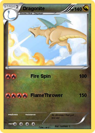 Pokémon Dragonite 1014 1014 - Fire Spin - My Pokemon Card