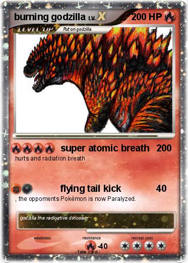 Pokémon burning godzilla 66 66 - super atomic breath - My Pokemon Card