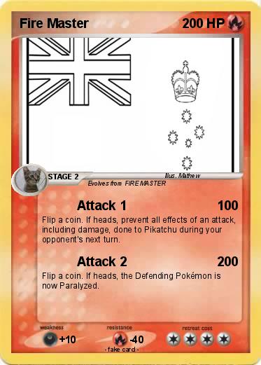 Pokémon Fire Master 30 30 - Attack 1 - My Pokemon Card