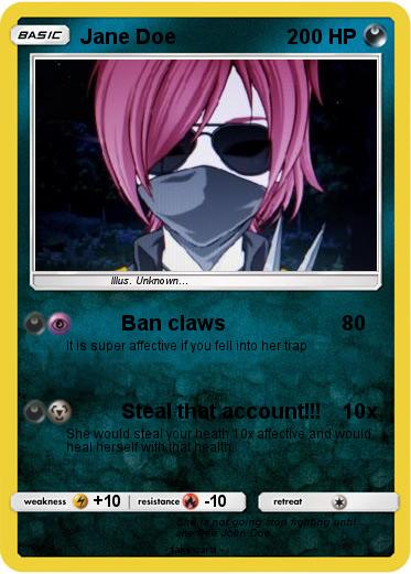 Pokémon Jane Doe 2 2 - Ban claws - My Pokemon Card