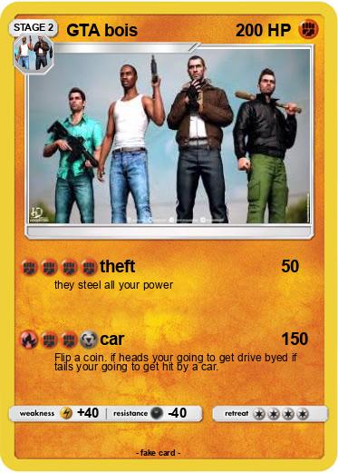 Pokémon GTA bois - theft - My Pokemon Card