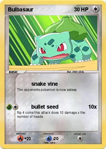 Pokémon Bulbasaur 987 987 - snake vine - My Pokemon Card