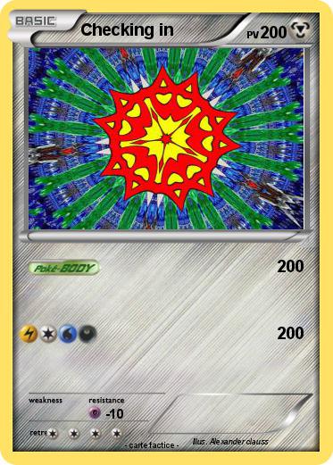 Pokémon Checking in - Ma carte Pokémon