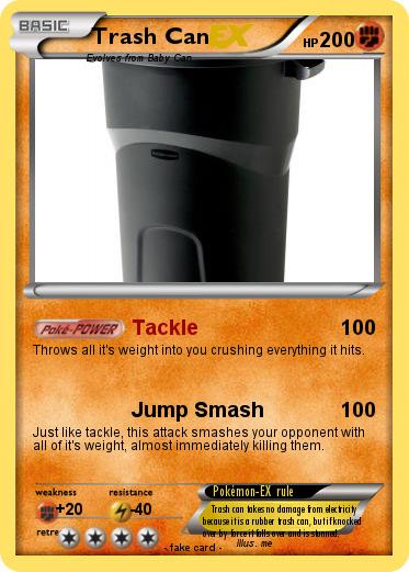 Pokémon Trash Can 42 42 - Tackle - My Pokemon Card