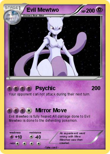 Pokémon Evil Mewtwo 12 12 - Psychic - My Pokemon Card