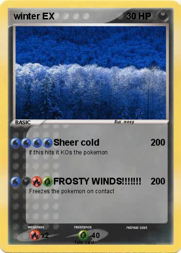 Pokémon winter EX 5 5 - Sheer cold - My Pokemon Card