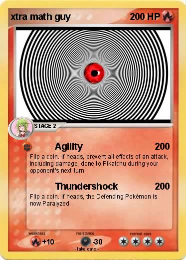 Pokémon xtra math guy 6 6 - Agility - My Pokemon Card