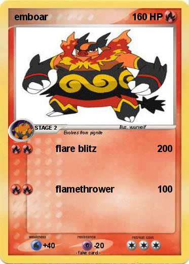Pokémon emboar 1217 1217 - flare blitz - My Pokemon Card