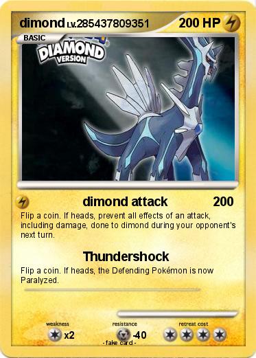 Pokémon dimond 13 13 - dimond attack - My Pokemon Card