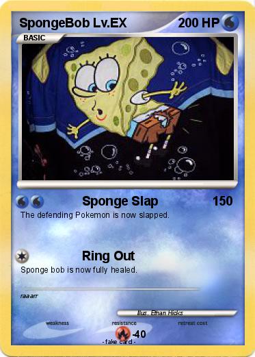 Pokémon SpongeBob Lv EX 2 2 - Sponge Slap - My Pokemon Card