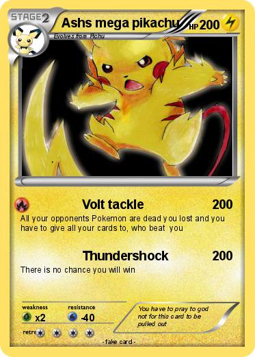 Pokémon Ashs mega pikachu - Volt tackle - My Pokemon Card
