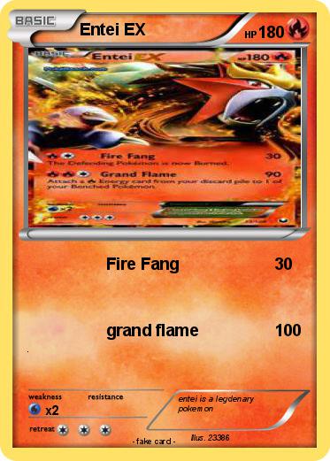 Pokémon Entei EX 137 137 - Fire Fang - My Pokemon Card