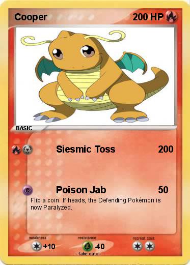 Pokémon Cooper 207 207 - Siesmic Toss - My Pokemon Card