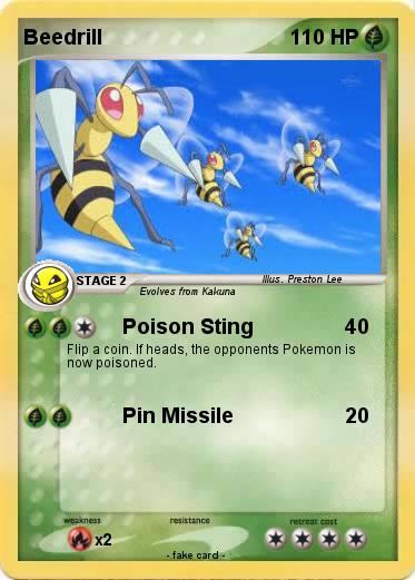 Pokémon Beedrill 280 280 - Poison Sting - My Pokemon Card
