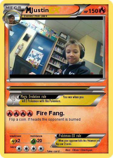 Pokémon Justin 7456 7456 - Fire Fang. - My Pokemon Card