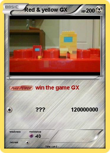 Pokémon Red yellow GX - win the game GX - My Pokemon Card