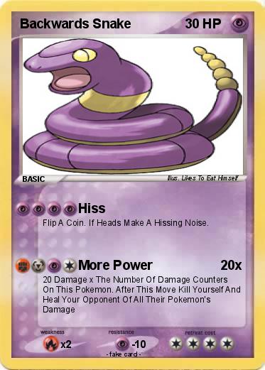 Pokémon Backwards Snake - Hiss - My Pokemon Card