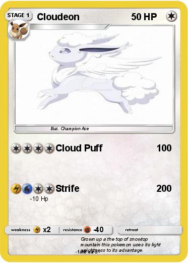 Pokémon Cloudeon 30 30 - Cloud Puff - My Pokemon Card
