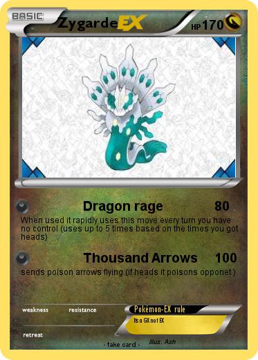 Pokémon Zygarde 986 986 - Dragon rage - My Pokemon Card