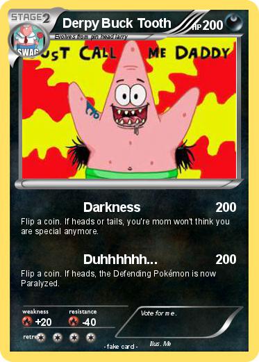Pokémon Derpy Buck Tooth - Darkness - My Pokemon Card