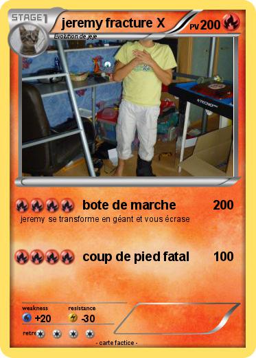 Pokémon jeremy fracture X - bote de marche - Ma carte Pokémon