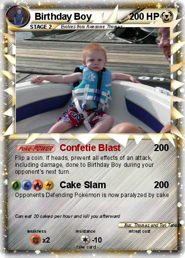 Pokémon Birthday Boy 9 9 - Confetie Blast - My Pokemon Card