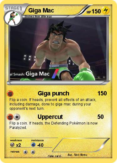 Pokémon Giga Mac 10 10 - Giga punch - My Pokemon Card