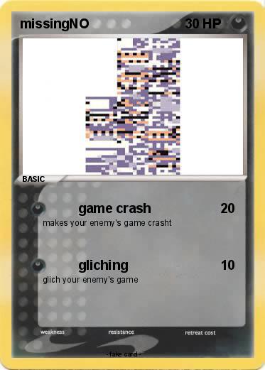 Pokémon missingNO 1282 1282 - game crash - My Pokemon Card