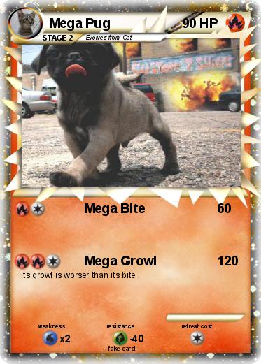 Pokémon Mega Pug - Mega Bite - My Pokemon Card