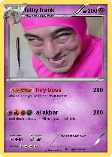 Pokémon filthy frank 40 40 - hey boss - My Pokemon Card