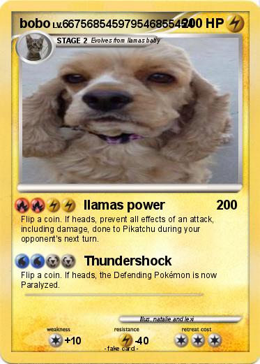 Pokémon bobo 177 177 - llamas power - My Pokemon Card