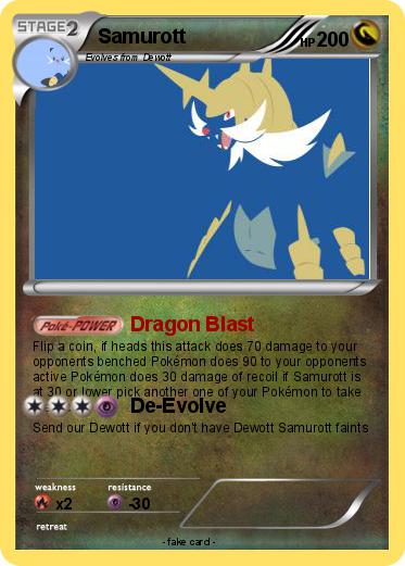 Pokémon Samurott 849 849 - Dragon Blast - My Pokemon Card