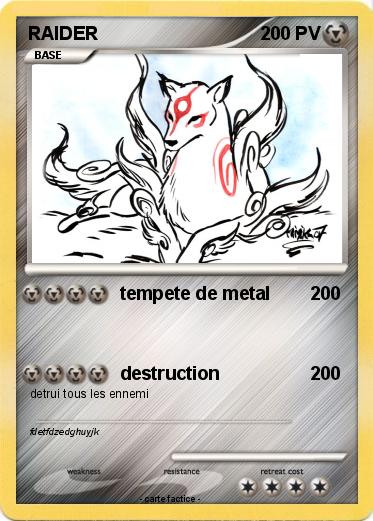 Pokémon RAIDER 17LTn - tempete de metal - Ma carte Pokémon