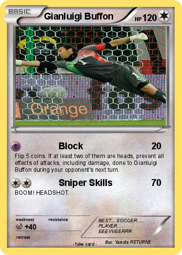 Pokémon Gianluigi Buffon 1 1 - Block - My Pokemon Card