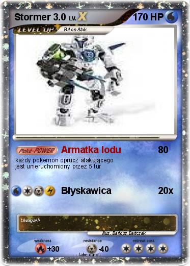 Pokémon Stormer 3 1 1 - Armatka lodu - Twoja własna karta pokemon