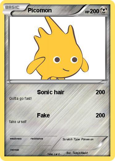 Pokémon Picomon 1 1 - Sonic hair - My Pokemon Card