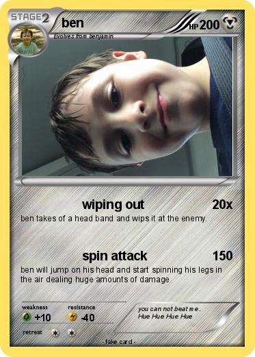 Pokémon ben 1965 1965 - wiping out - My Pokemon Card