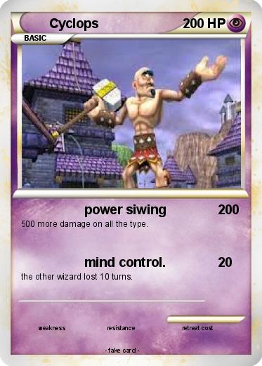 Pokémon Cyclops 50 50 - power siwing - My Pokemon Card