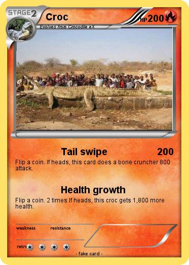 Pokémon Croc 195 195 - Tail swipe - My Pokemon Card