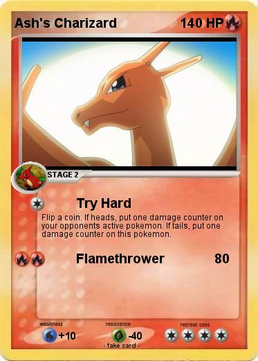 Pokémon Ash s Charizard 113 113 - Try Hard - My Pokemon Card