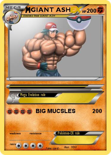 Pokémon GIANT ASH 2 2 - BIG MUCSLES - My Pokemon Card