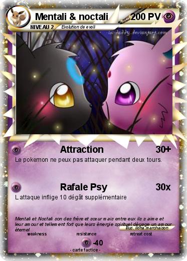 Pokémon Mentali noctali - Attraction - Ma carte Pokémon