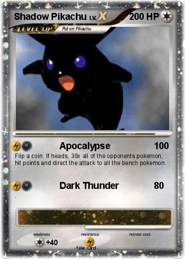 Pokémon Shadow Pikachu 780 780 - Apocalypse - My Pokemon Card