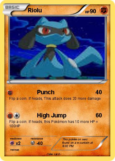Pokémon Riolu 636 636 - Punch - My Pokemon Card