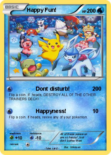 Pokémon Happy Fun - Dont disturb! - My Pokemon Card